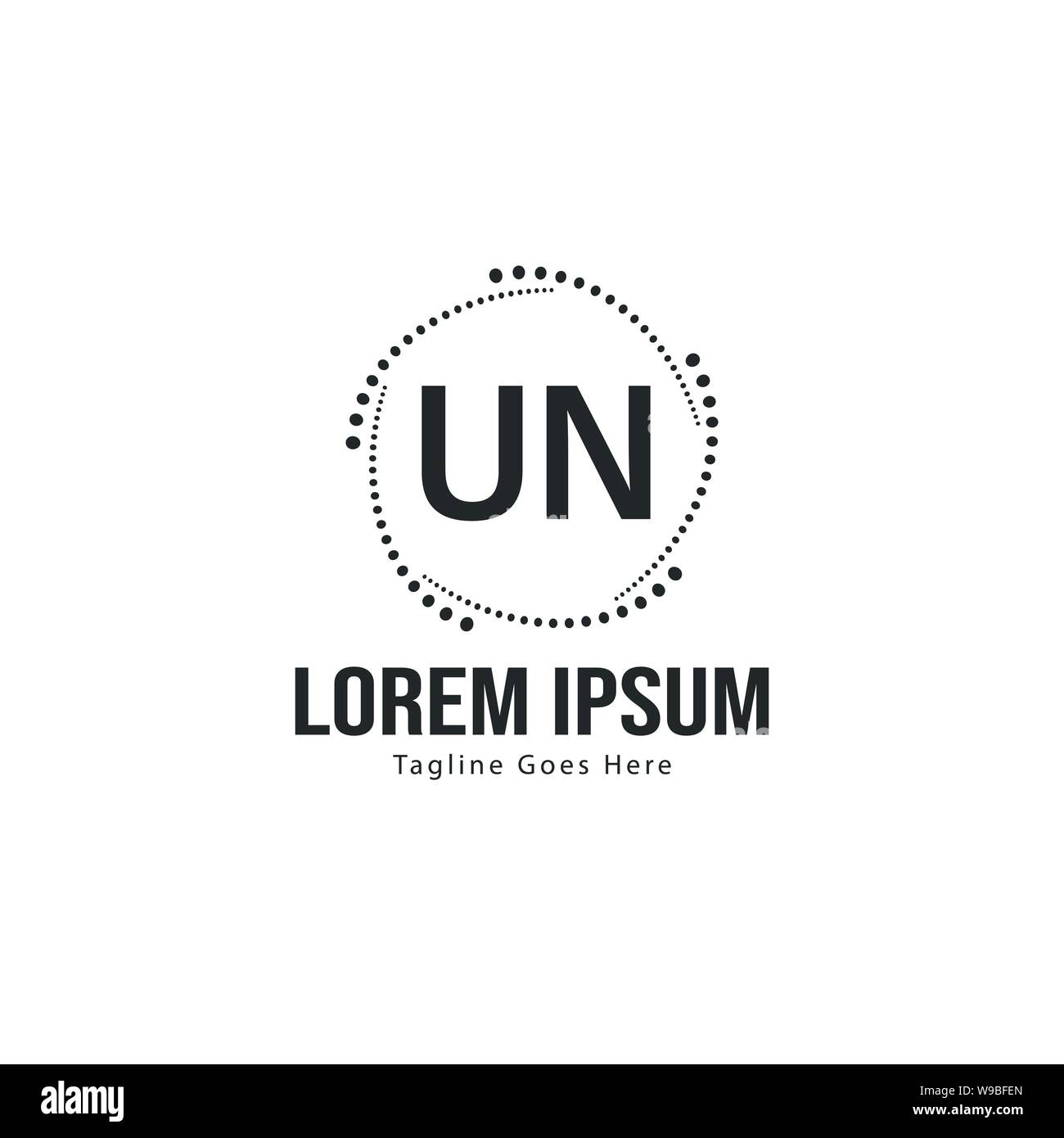 UN Letter Logo Design. Creative Modern UN Letters Icon Illustration ...