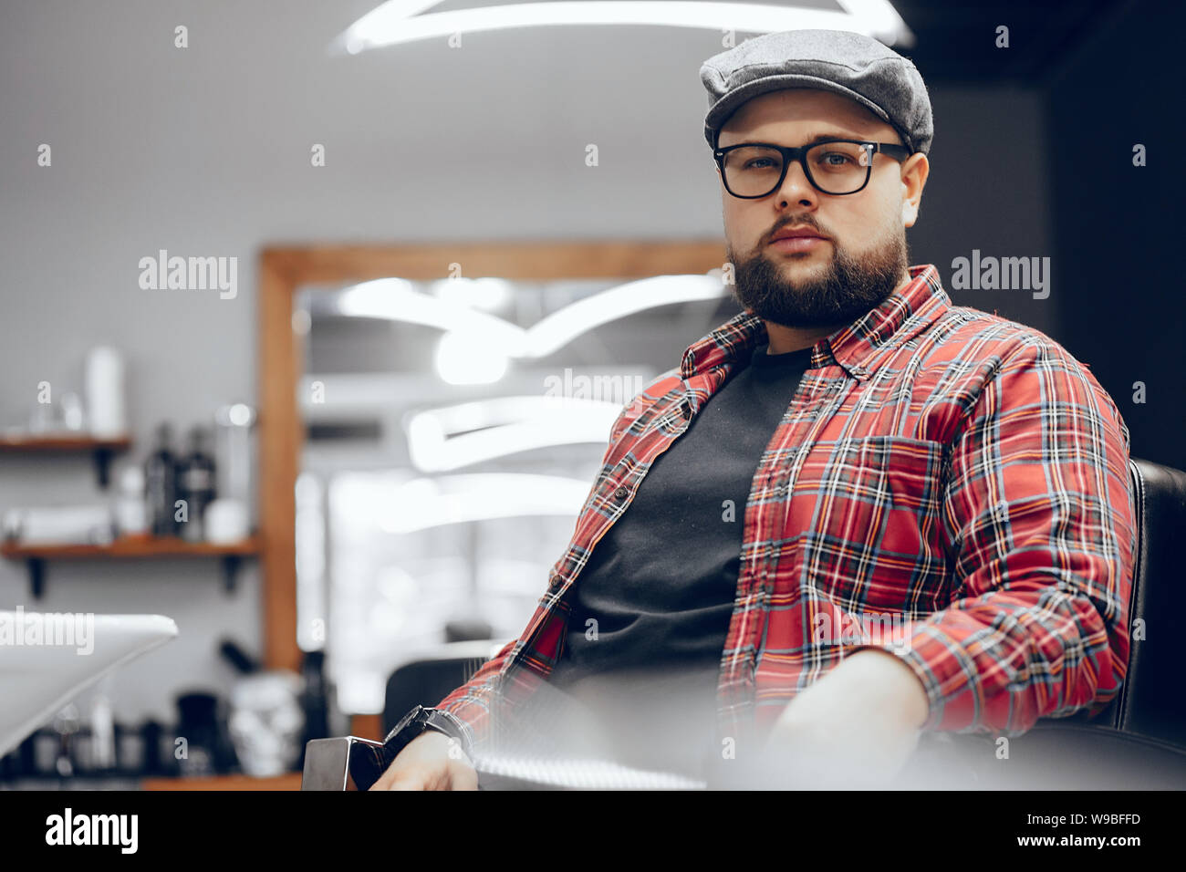Handsome businessman in a barber shop Stock Photo - Alamy