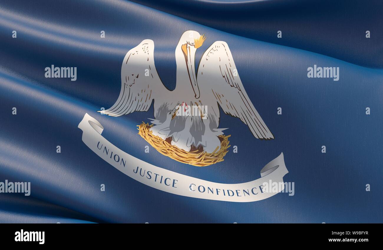 Louisiana flag waving national 3d hi-res stock photography and images ...
