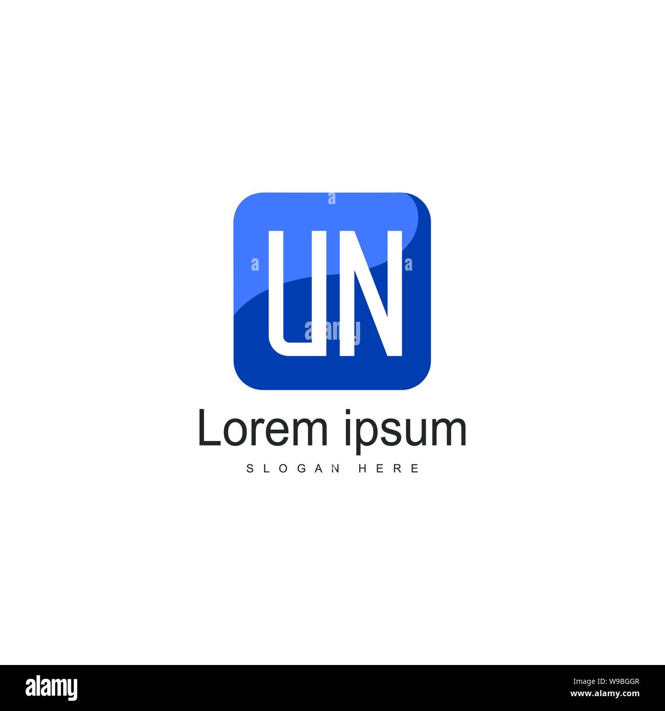UN Letter Logo Design. Creative Modern UN Letters Icon Illustration ...