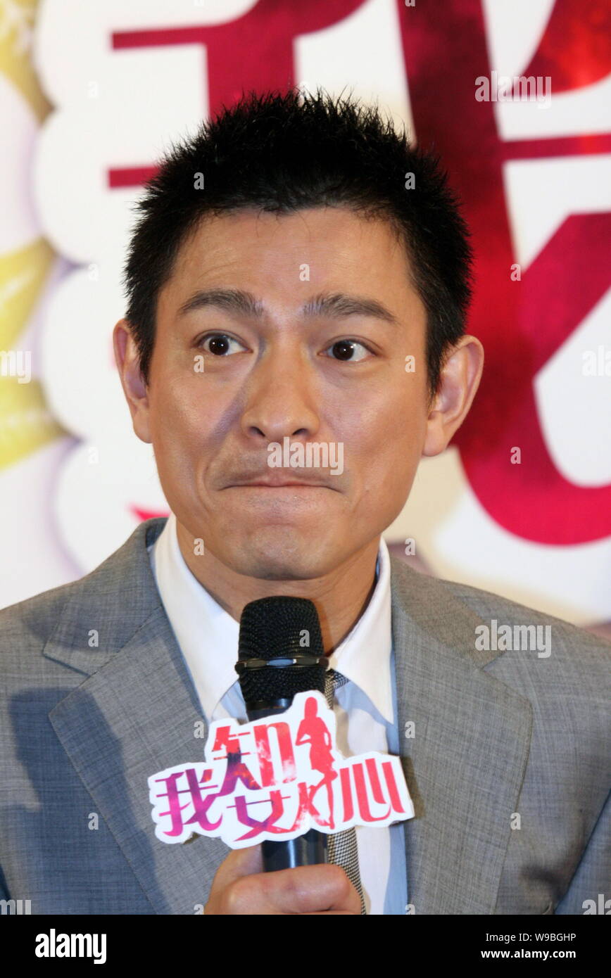 Hong Kong actor and singer Andy Lau poses at a press conference of the ...