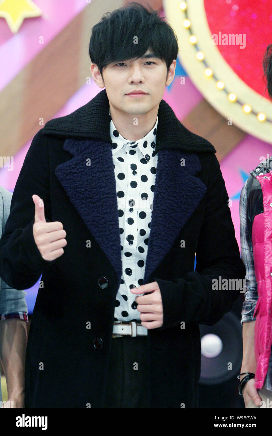 Taiwanese singer-songwriter and actor Jay Chou poses at a press ...