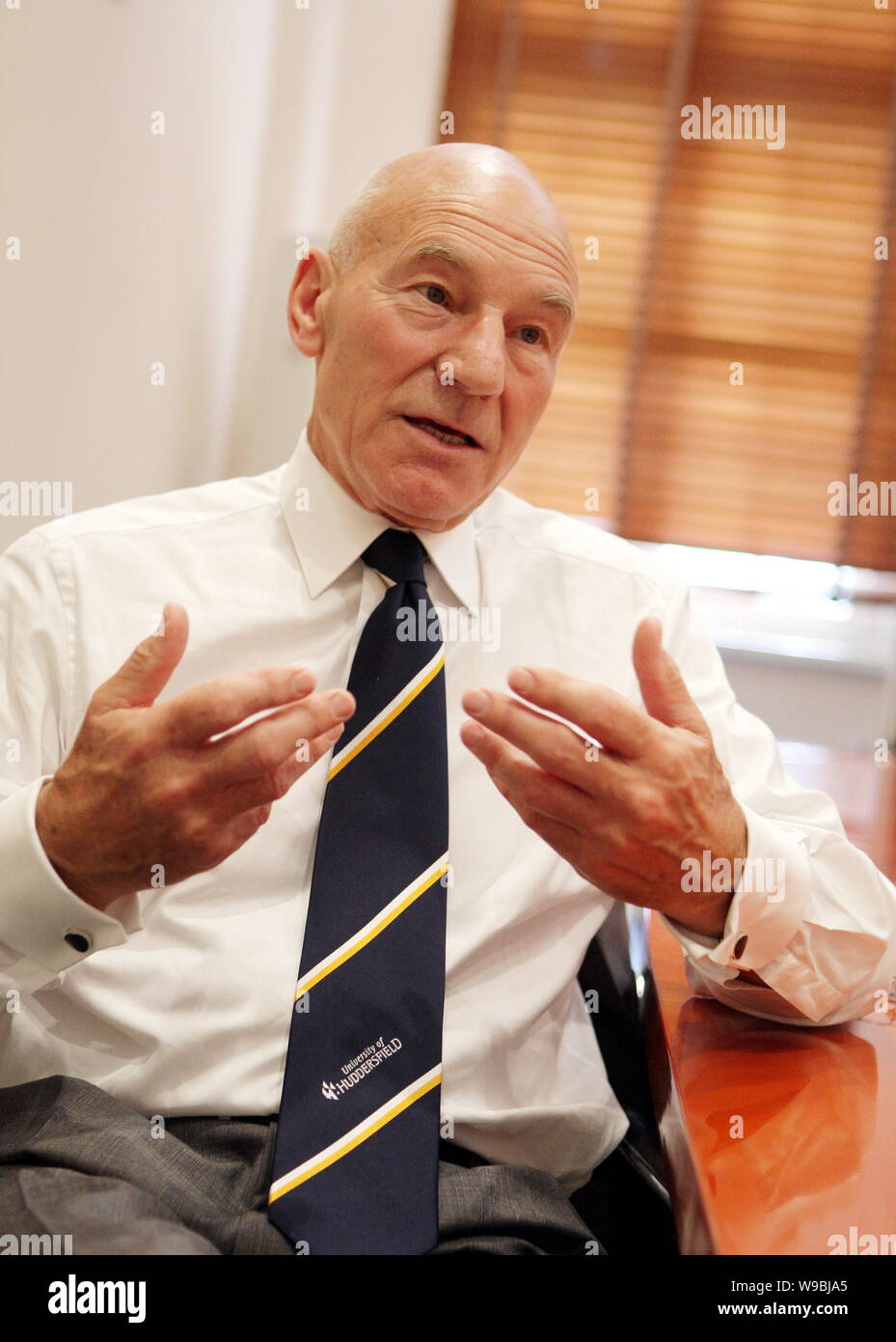 British actor and professor Sir Patrick Stewart, Chancellor of the ...