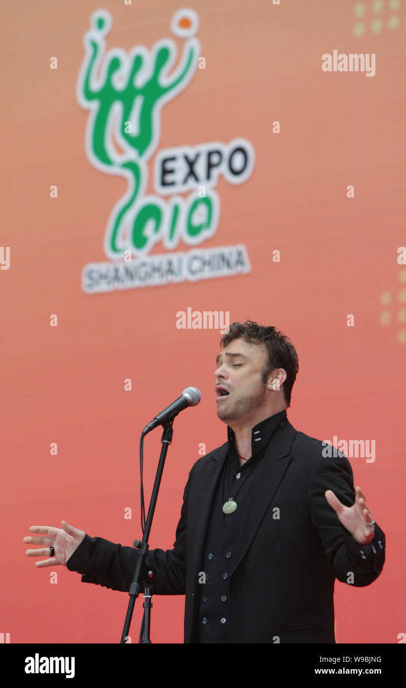 Israeli tenor David DOr performs during a celebration of Israel ...