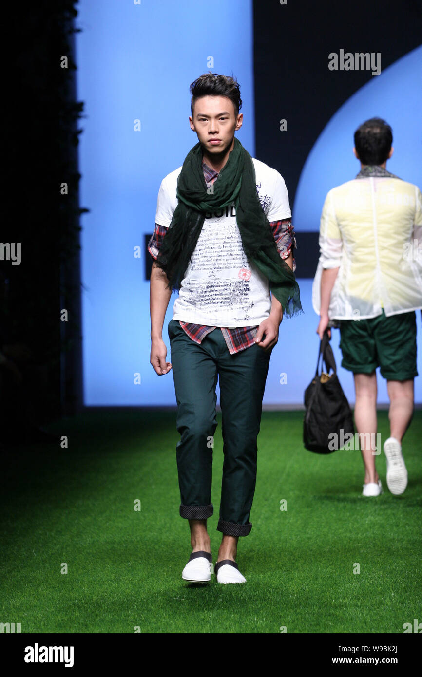 Models parade to show the new collections in the L2 fashion show during ...