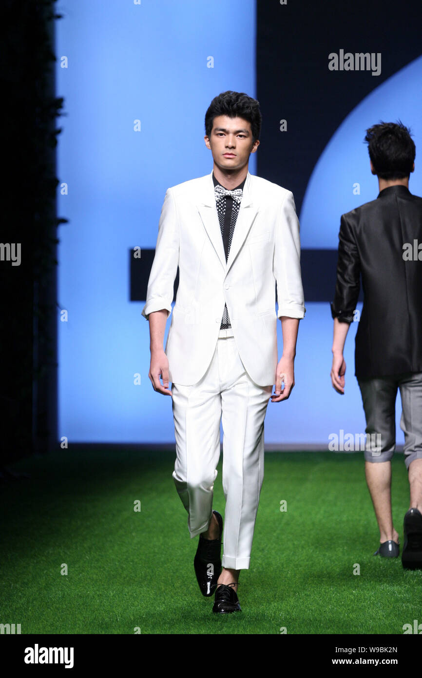 Models parade to show the new collections in the L2 fashion show during ...