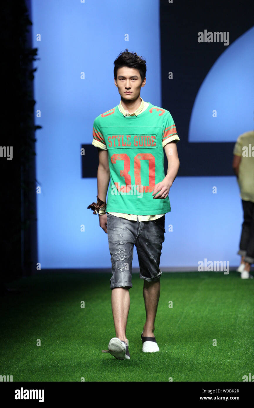 Models parade to show the new collections in the L2 fashion show during ...