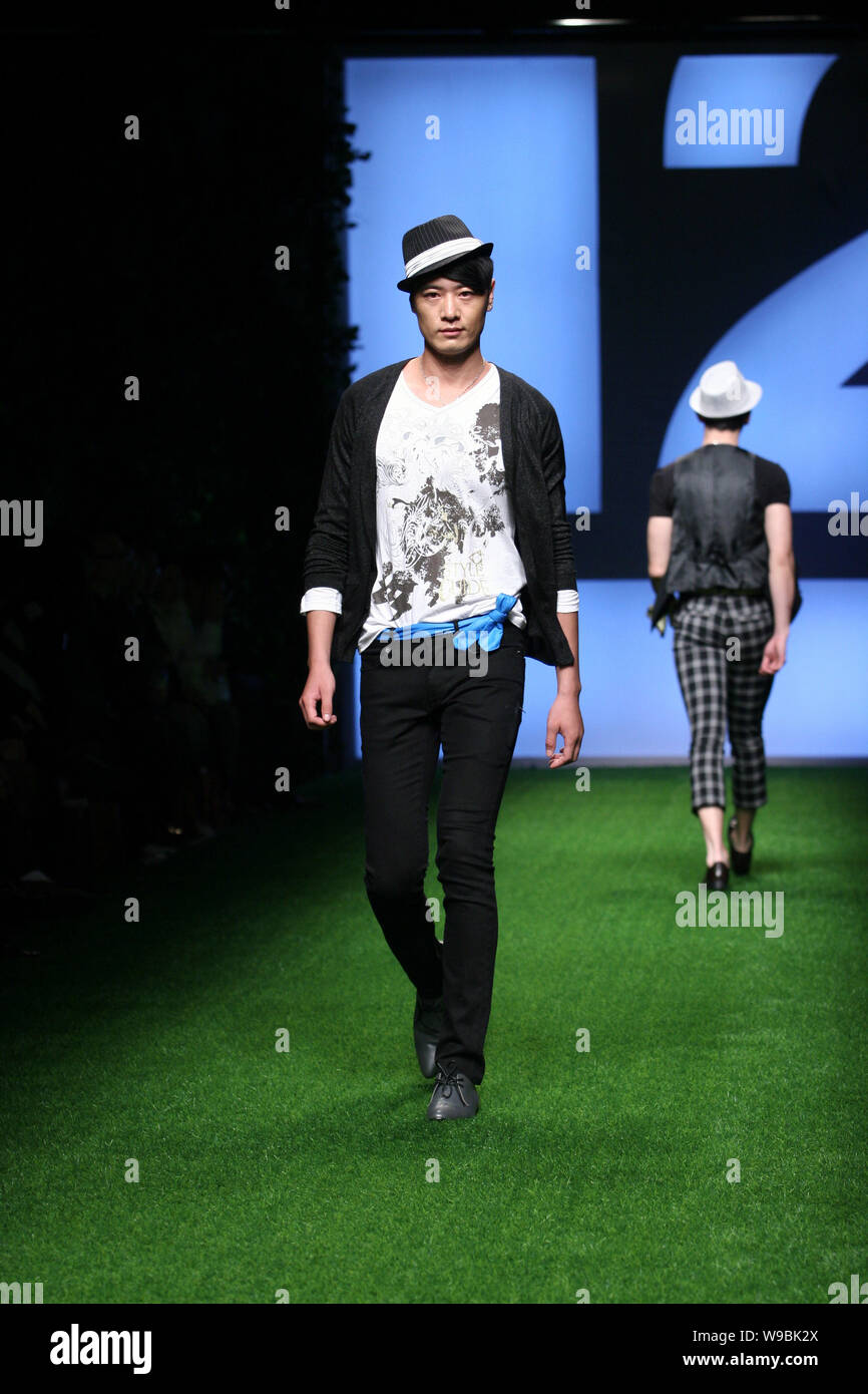 Models parade to show the new collections in the L2 fashion show during ...