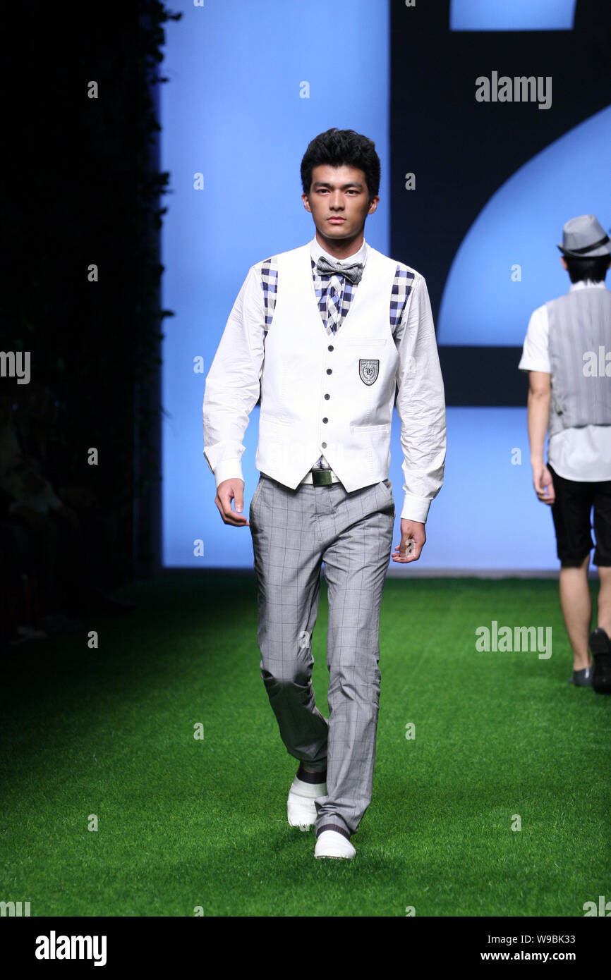 Models parade to show the new collections in the L2 fashion show during ...