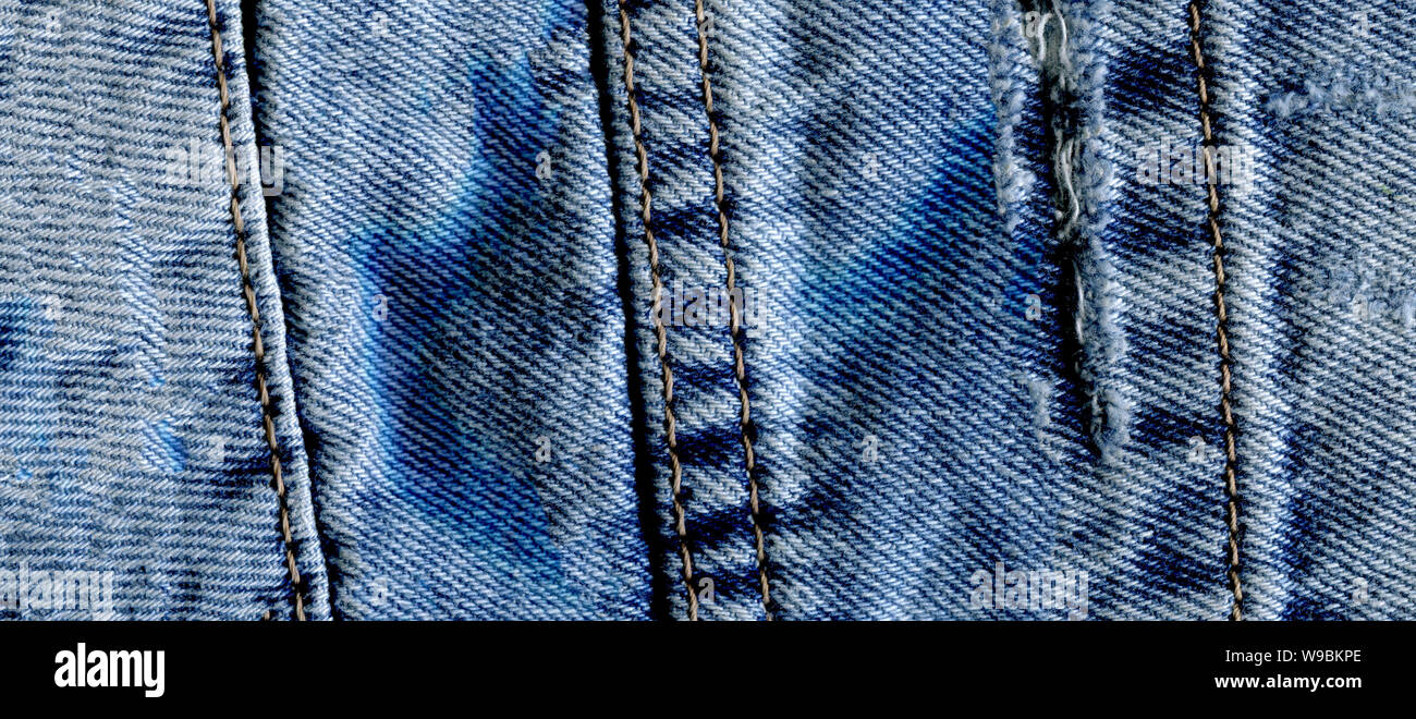Denim fabric texture seams hi-res stock photography and images - Alamy