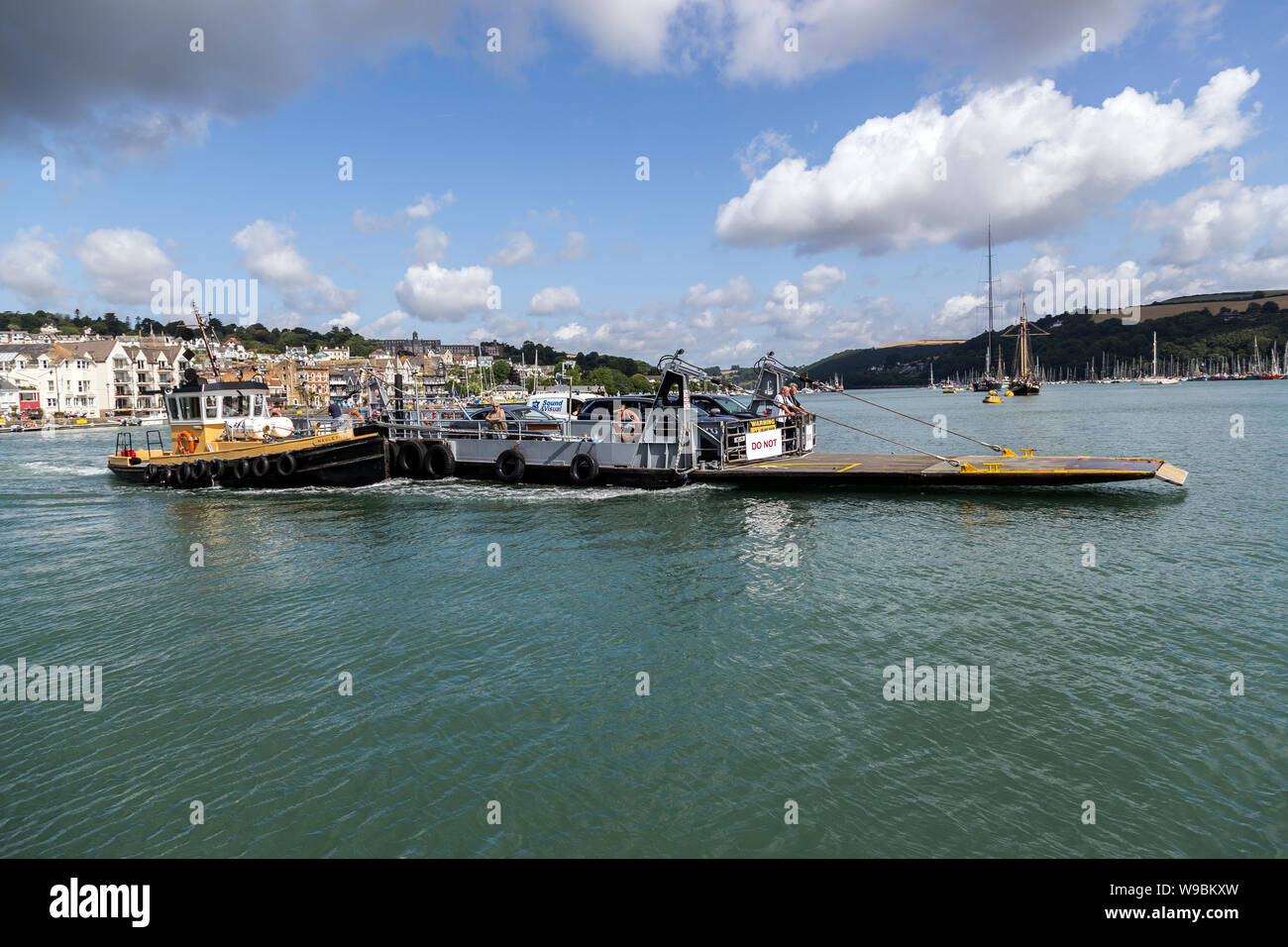 Car ferry, Dartmouth lower ferry - England, Devon, House, UK ...