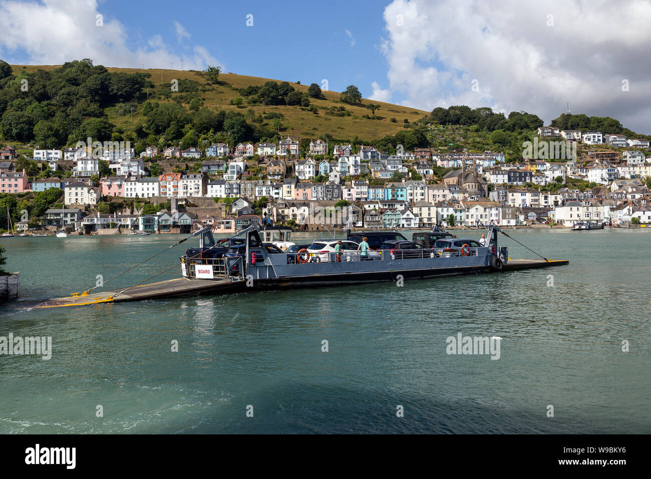 Car ferry, Dartmouth lower ferry - England, Devon, House, UK ...