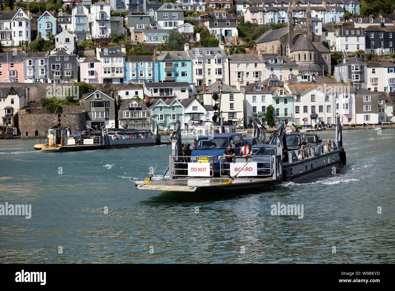 Car ferry, Dartmouth lower ferry - England, Devon, House, UK ...