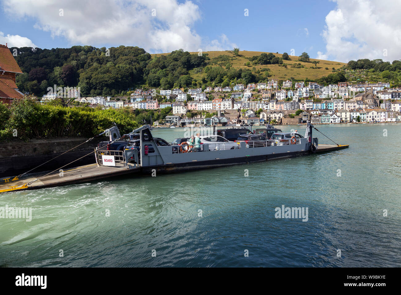 Car ferry, Dartmouth lower ferry - England, Devon, House, UK ...