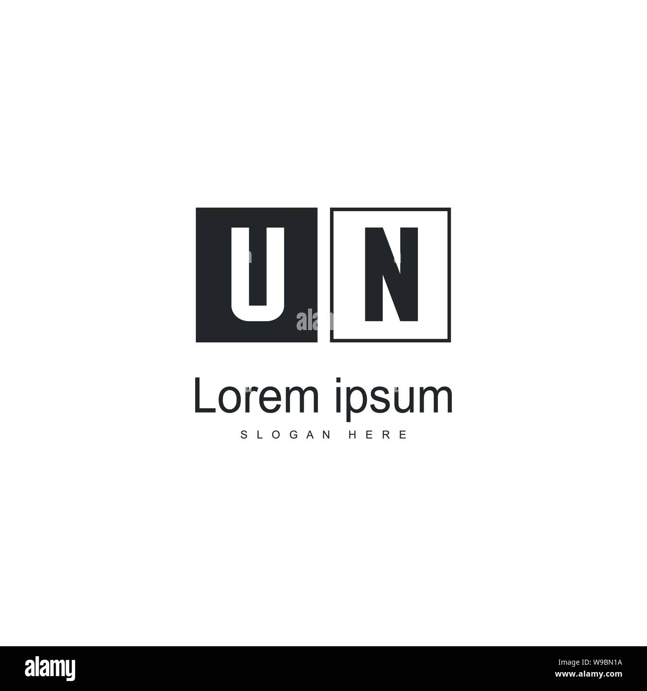 UN Letter Logo Design. Creative Modern UN Letters Icon Illustration ...