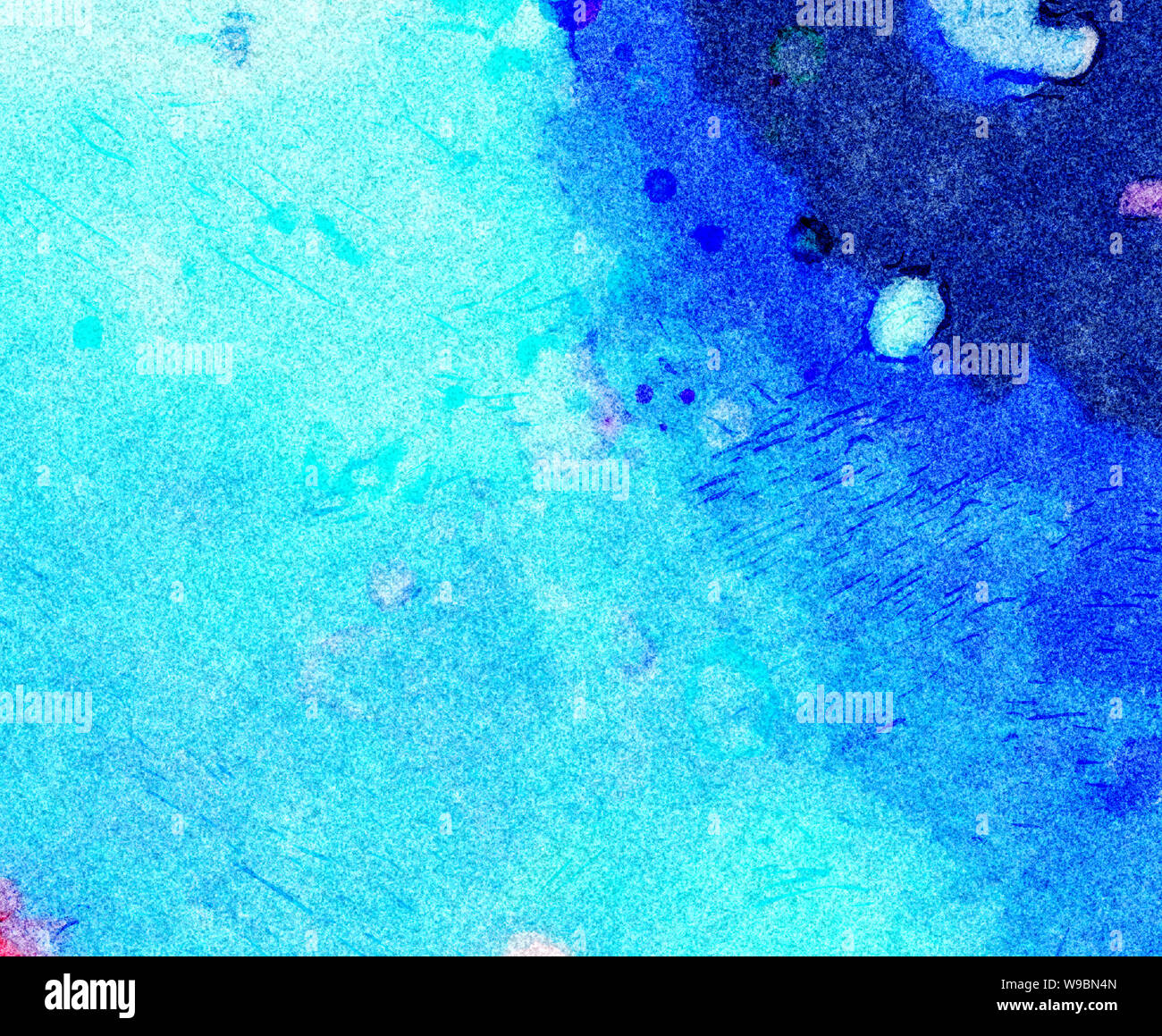 Abstract watercolor background with wet paint splashes on paper ...