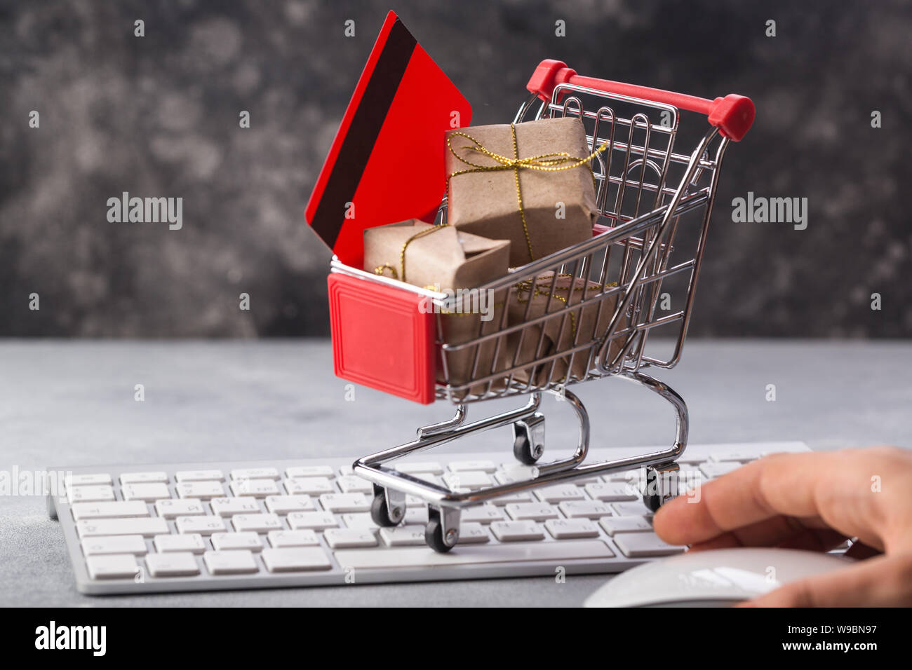Computer desktop gift box hi-res stock photography and images - Alamy