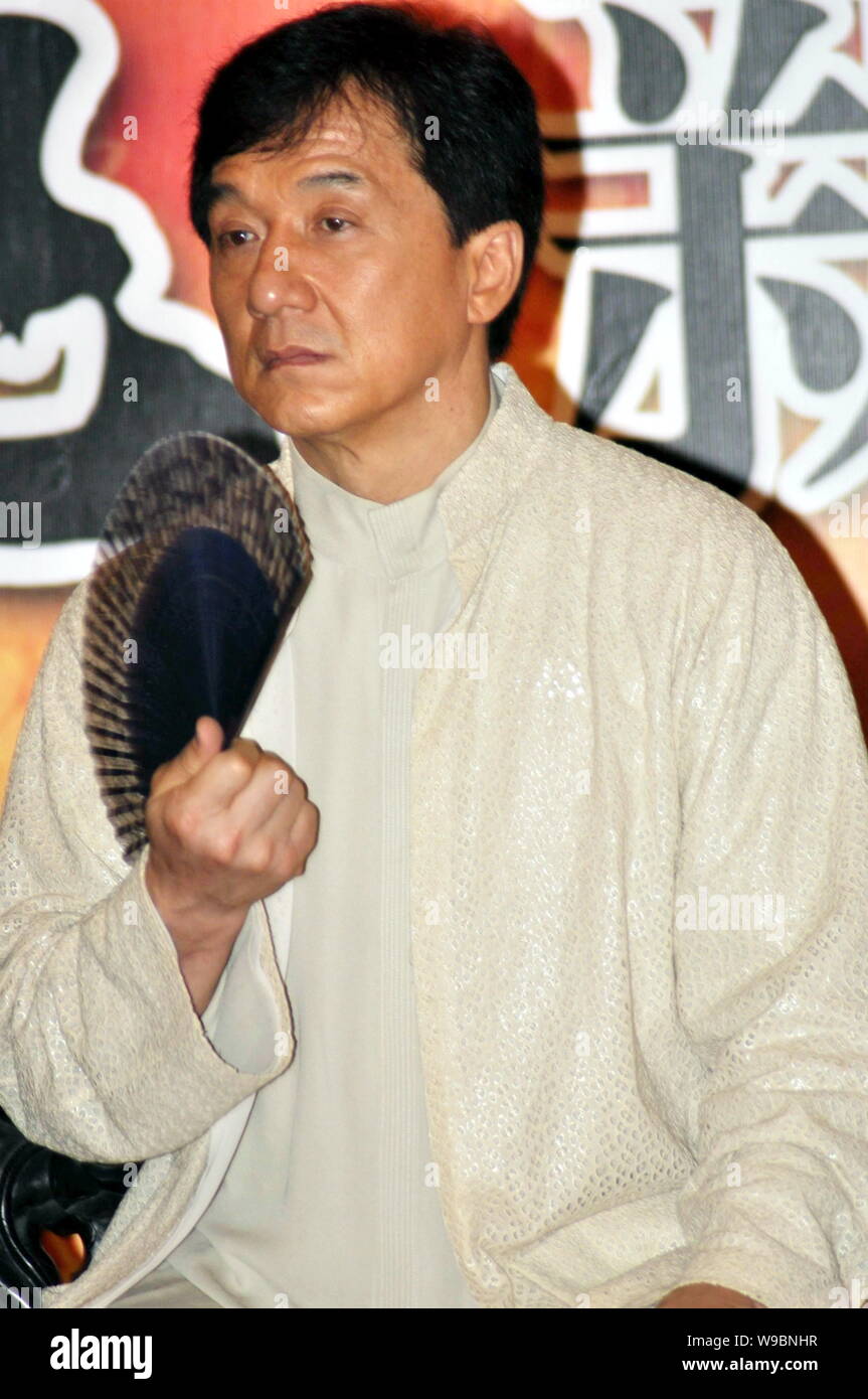 Hong Kong kungfu superstar Jackie Chan is seen at a press conference ...