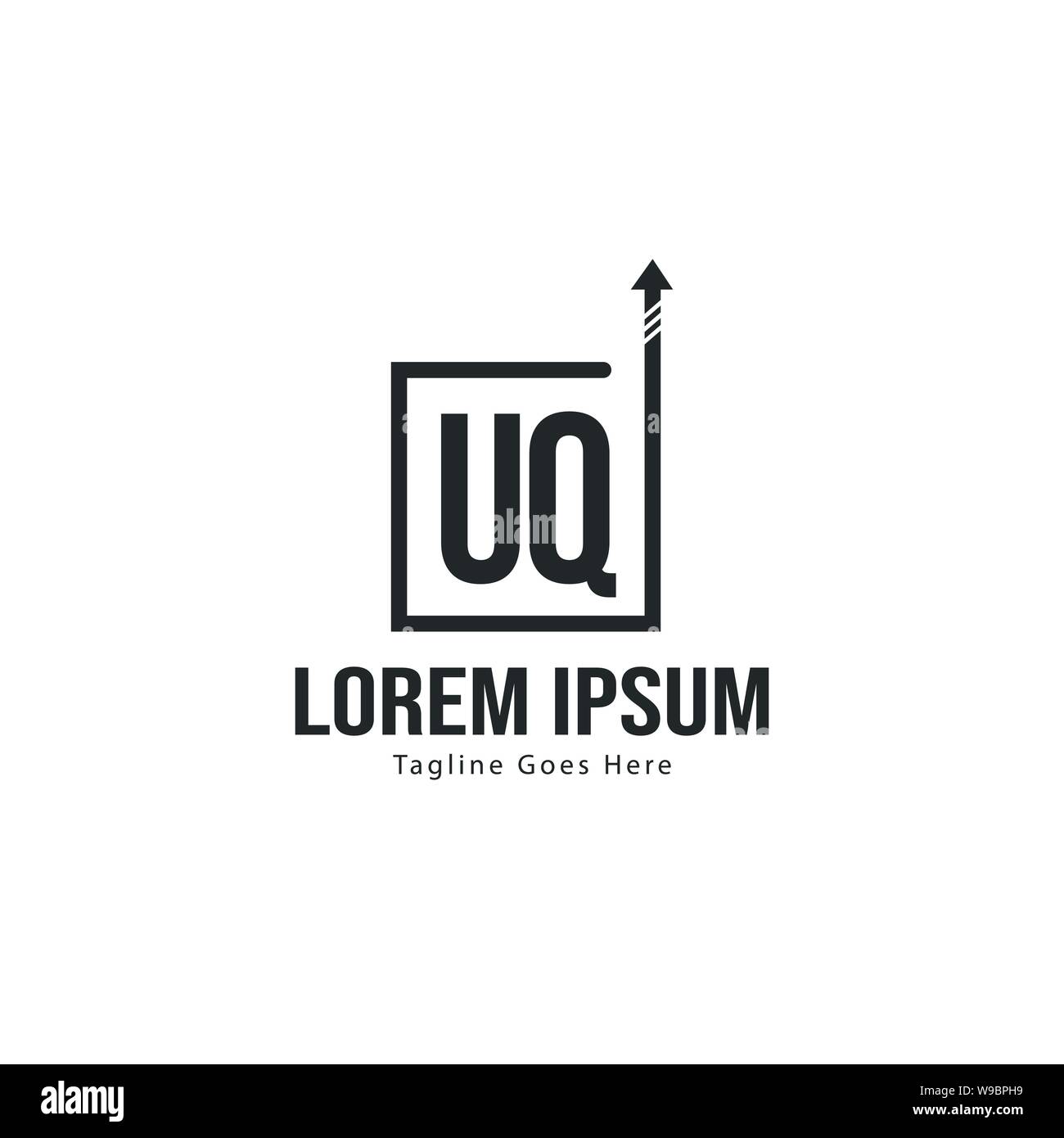 UQ Letter Logo Design. Creative Modern UQ Letters Icon Illustration ...