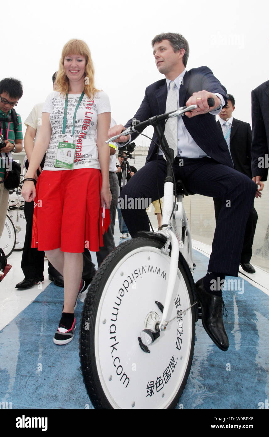 His Royal Highness Crown Prince Frederik of Denmark, right, rides a ...