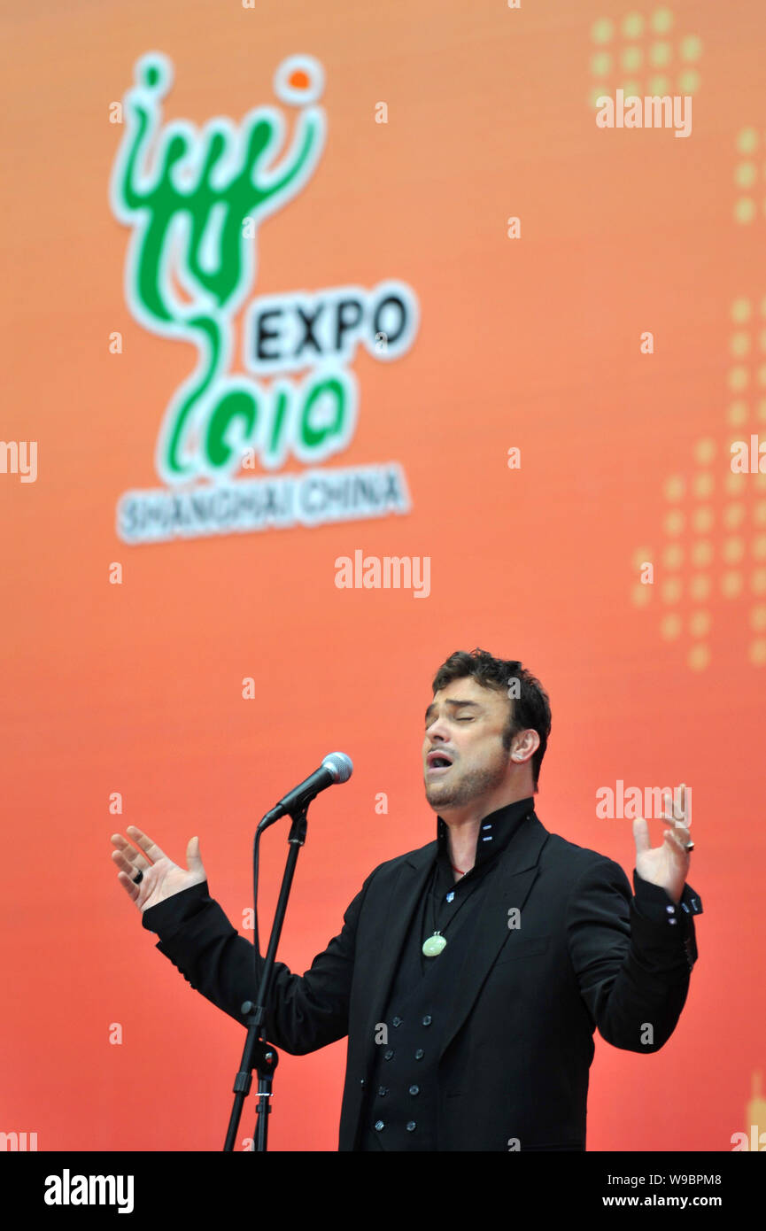 Israeli tenor David DOr performs during a celebration of Israel ...