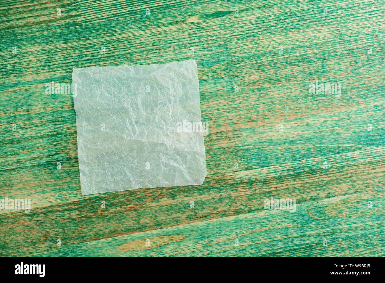 Sheet of White Thin Crumpled Craft Paper on rustic Background Top View ...
