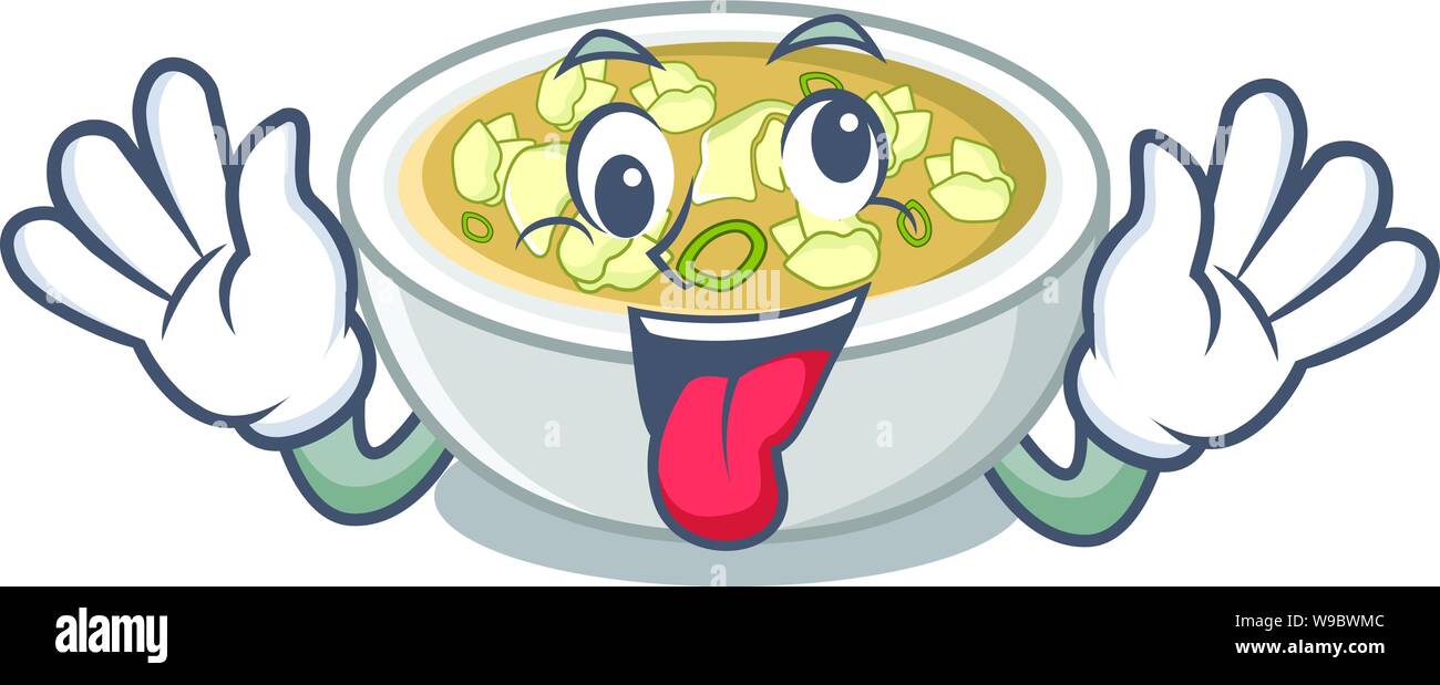 Crazy wonton soup cooked cartoon frying pan Stock Vector Image & Art ...