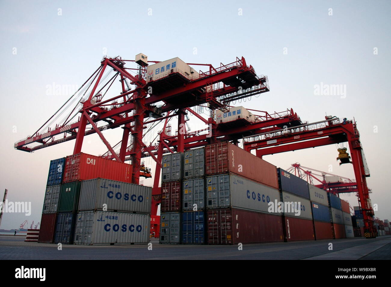 Container terminal seen in port hi-res stock photography and images - Alamy