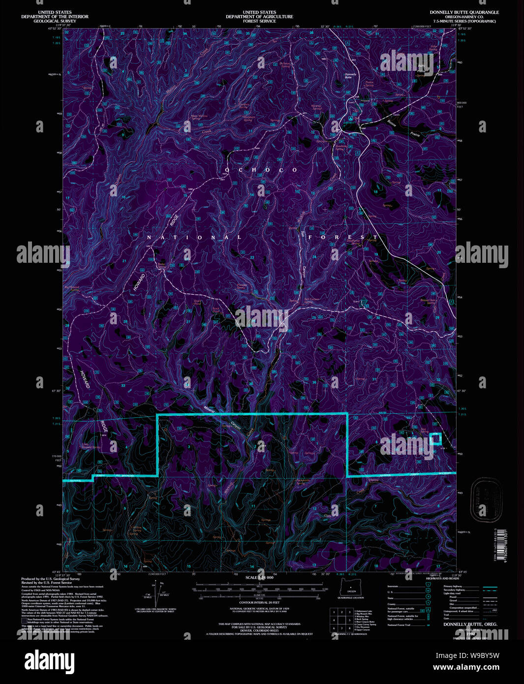 Map of donnelly hi-res stock photography and images - Alamy