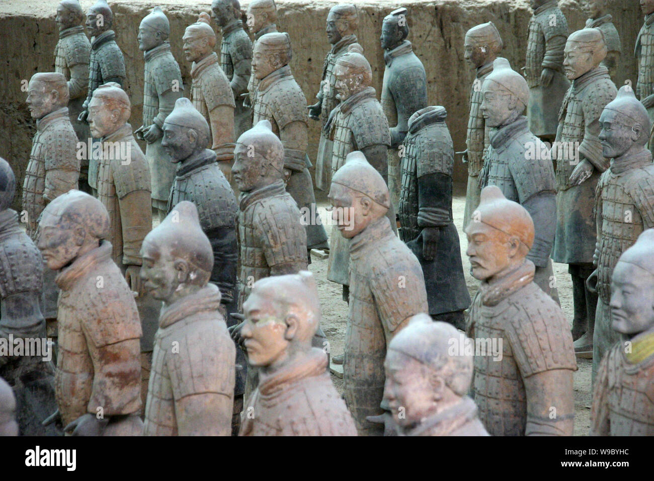 Terracotta warriors are seen exhibited at the No.1 Pit of the Museum of ...