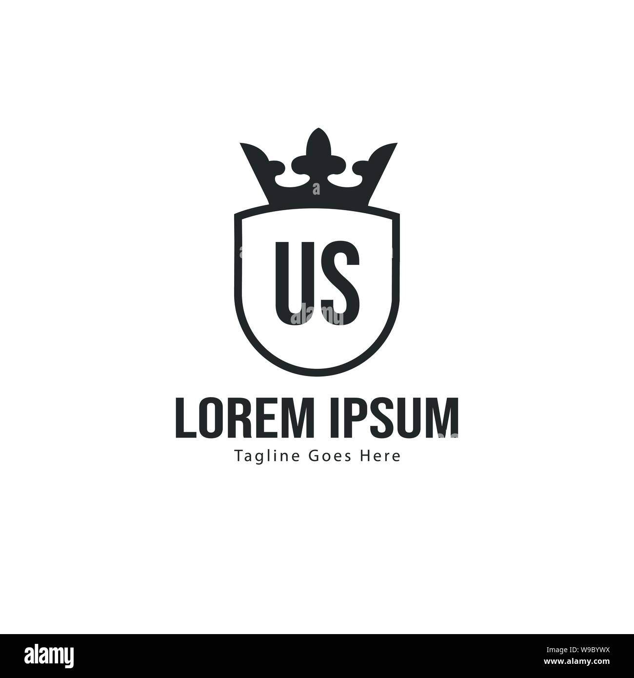 US Letter Logo Design. Creative Modern US Letters Icon Illustration ...