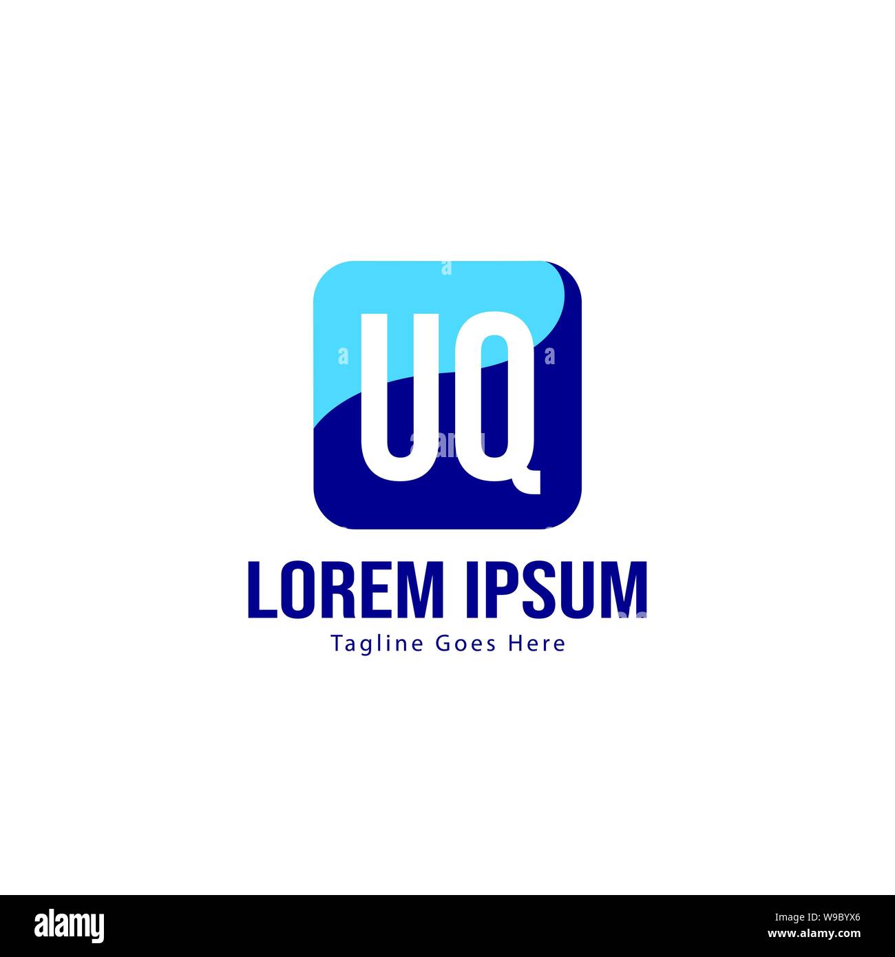 UQ Letter Logo Design. Creative Modern UQ Letters Icon Illustration ...