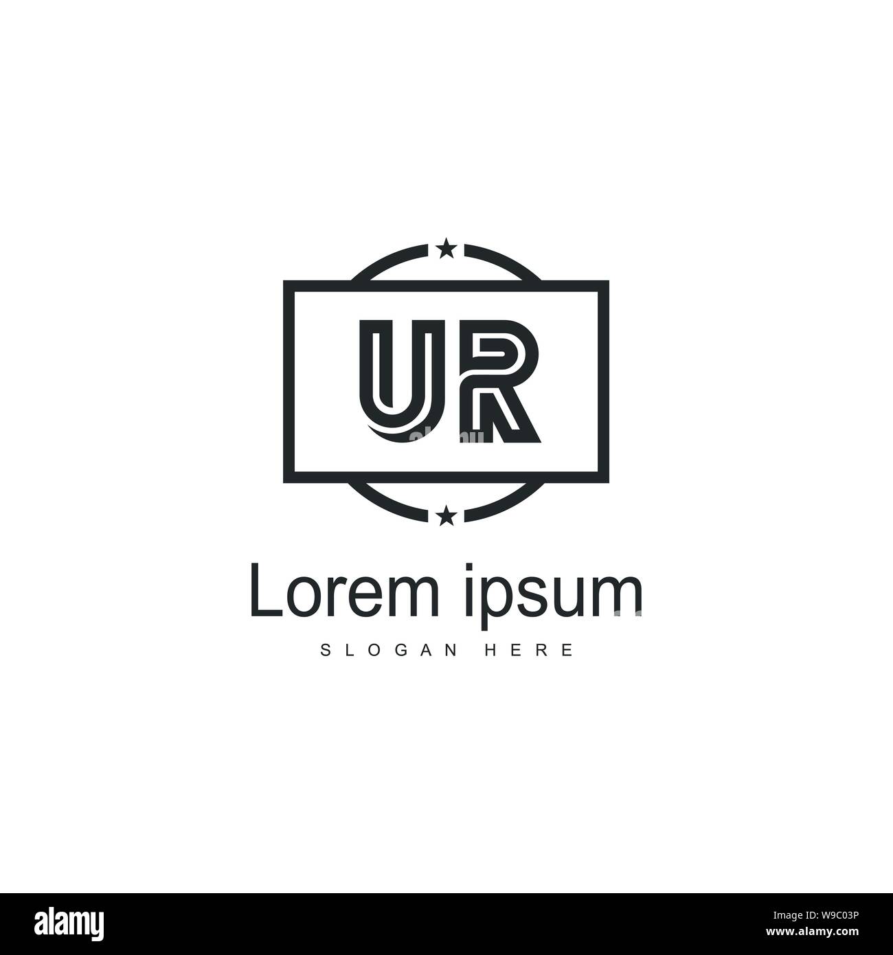 UR Letter Logo Design. Creative Modern UR Letters Icon Illustration ...