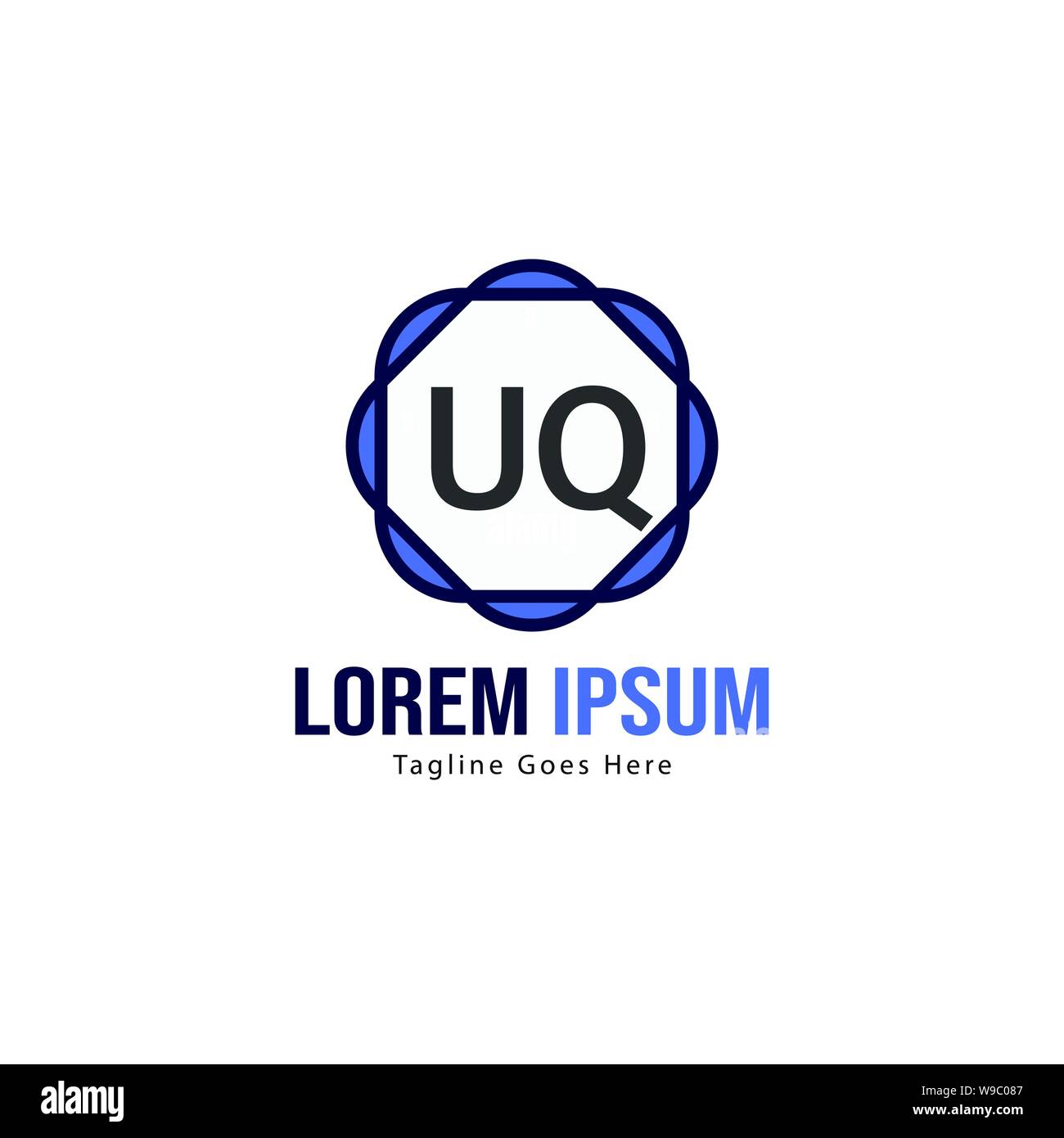 UQ Letter Logo Design. Creative Modern UQ Letters Icon Illustration ...