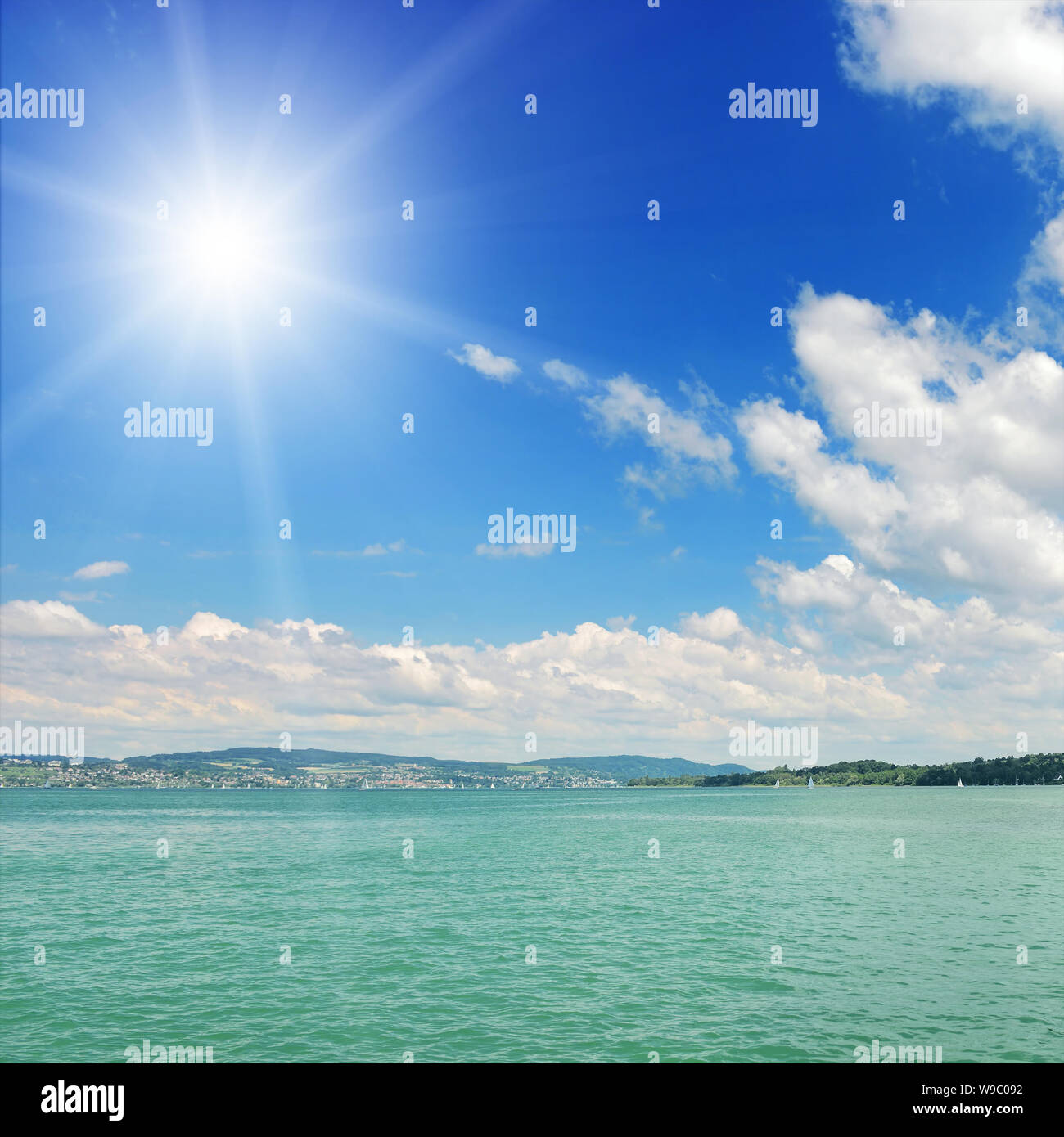 Sun and sea. seascape Stock Photo - Alamy