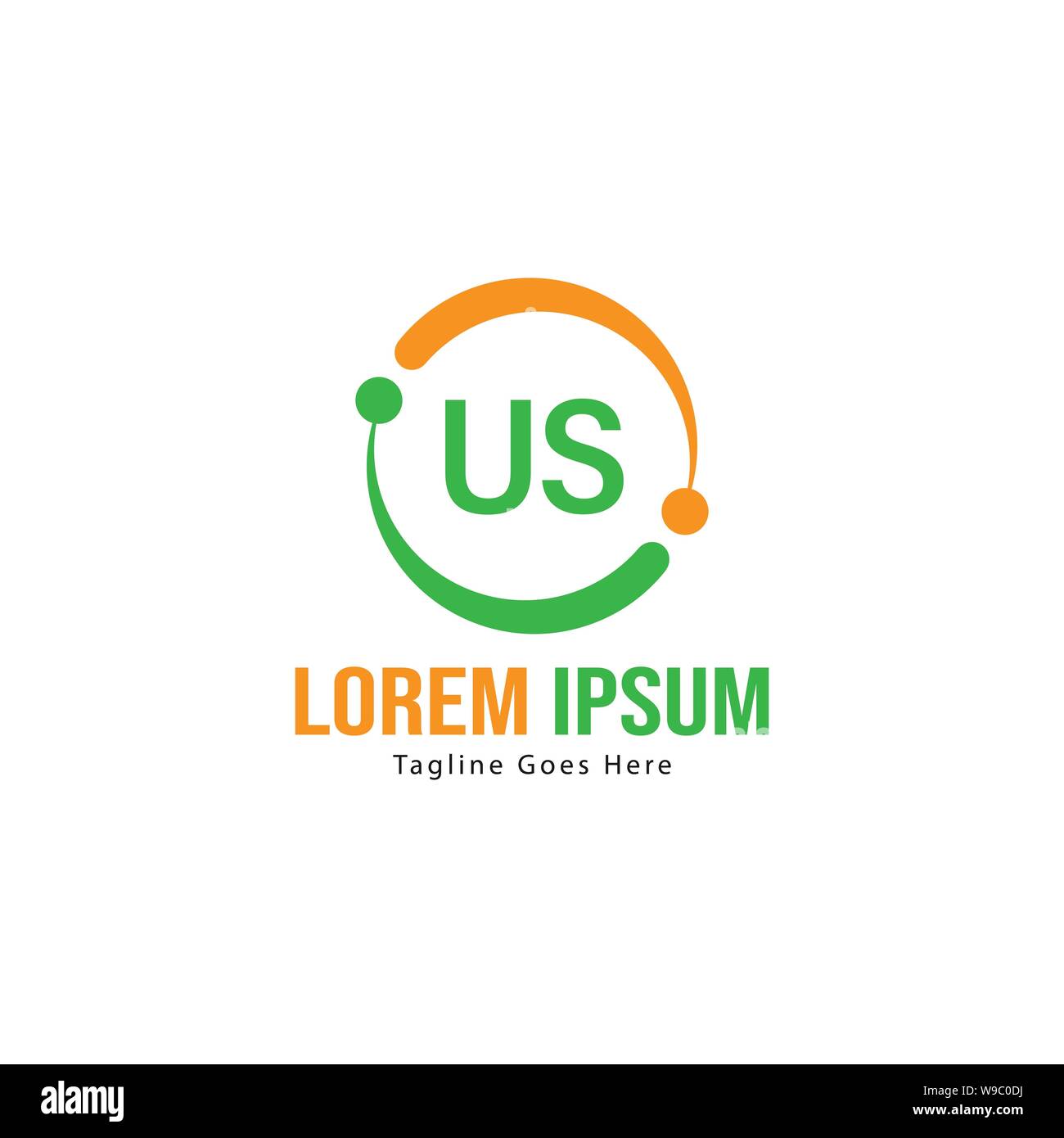 US Letter Logo Design. Creative Modern US Letters Icon Illustration ...