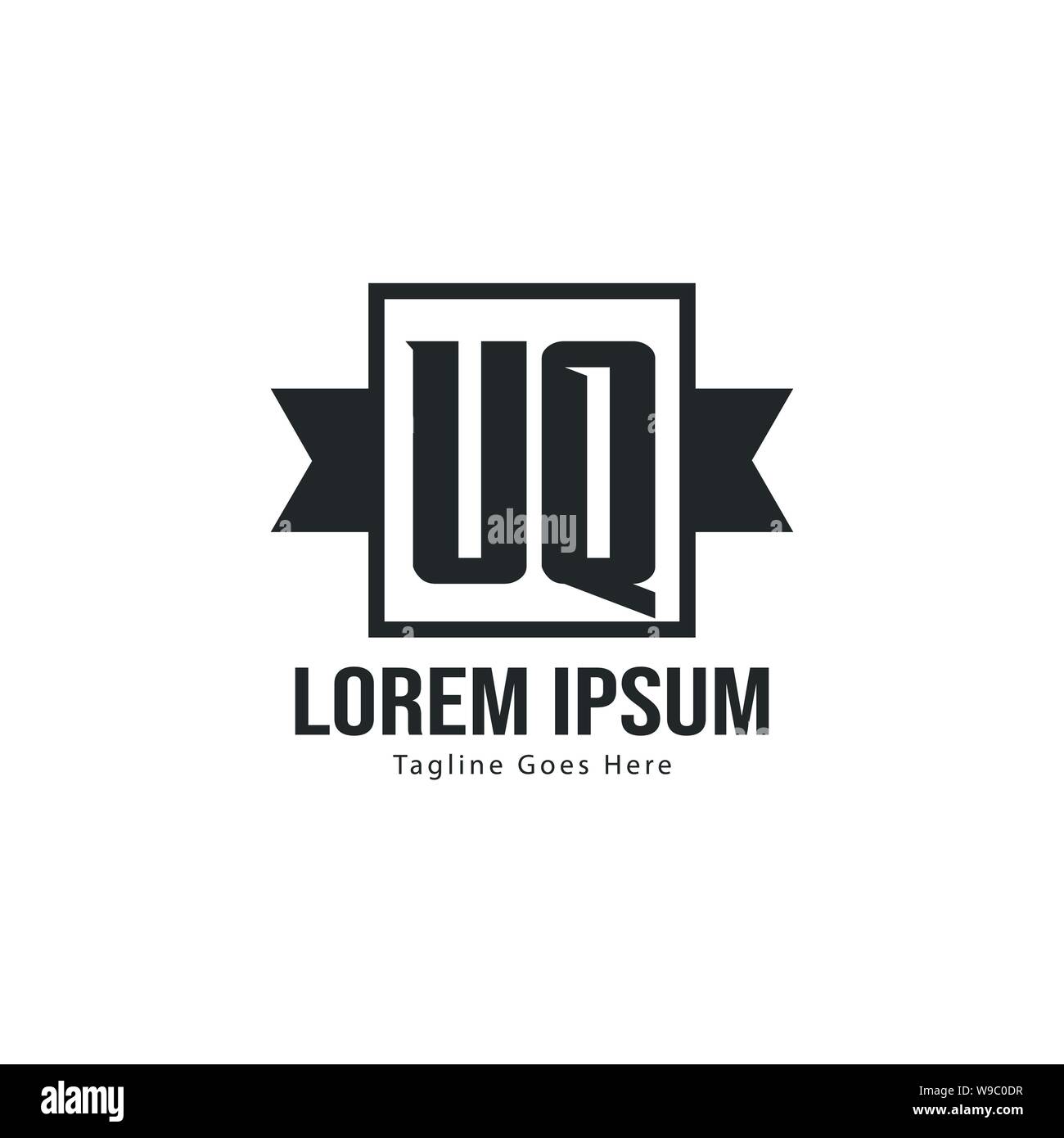 UQ Letter Logo Design. Creative Modern UQ Letters Icon Illustration ...