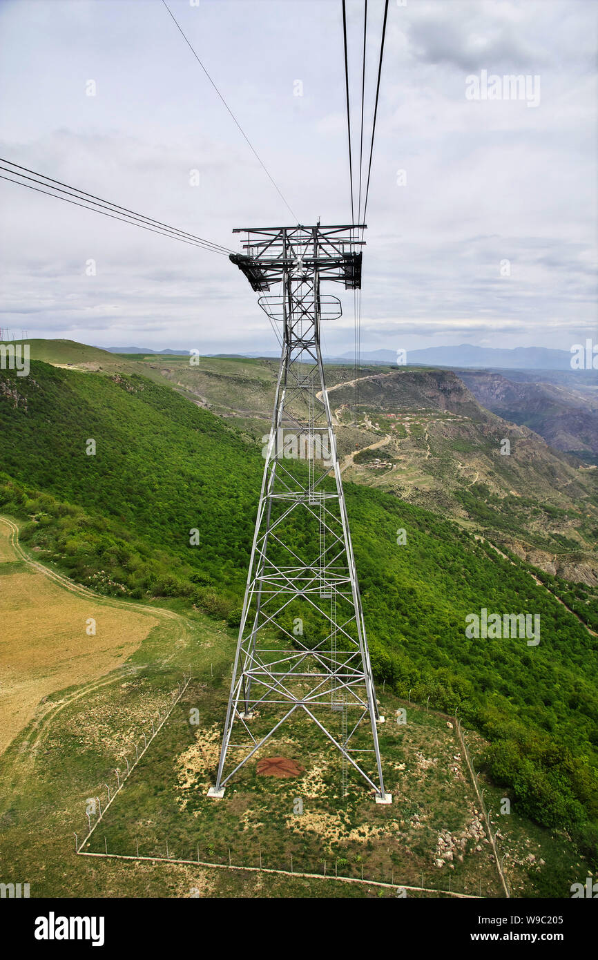 The Cable car to Tatev monastery, Armenia Stock Photo - Alamy