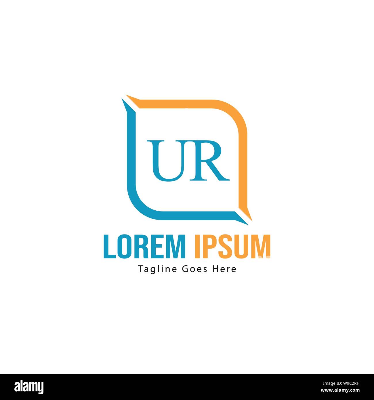 UR Letter Logo Design. Creative Modern UR Letters Icon Illustration ...
