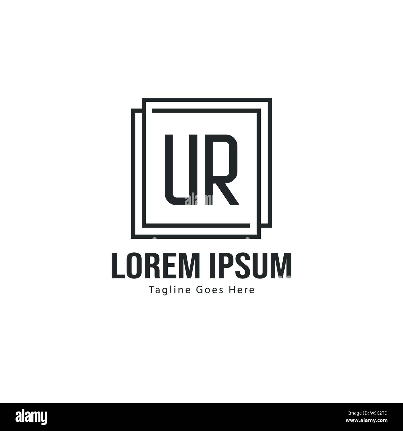 UR Letter Logo Design. Creative Modern UR Letters Icon Illustration ...