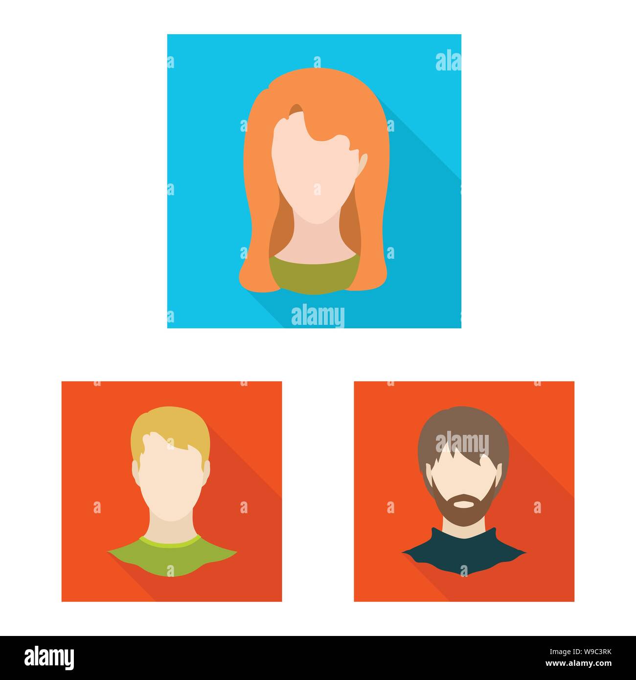 Isolated object of avatar and dummy symbol. Collection of avatar and ...