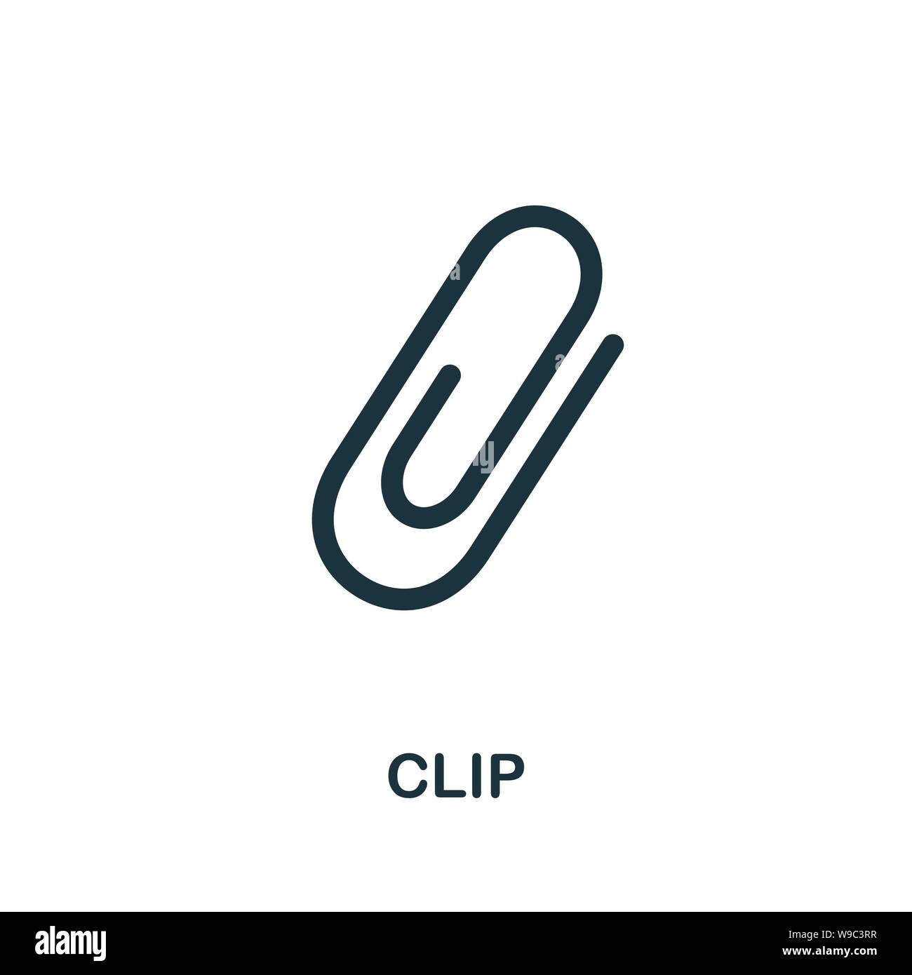Clip vector icon symbol. Creative sign from education icons collection ...