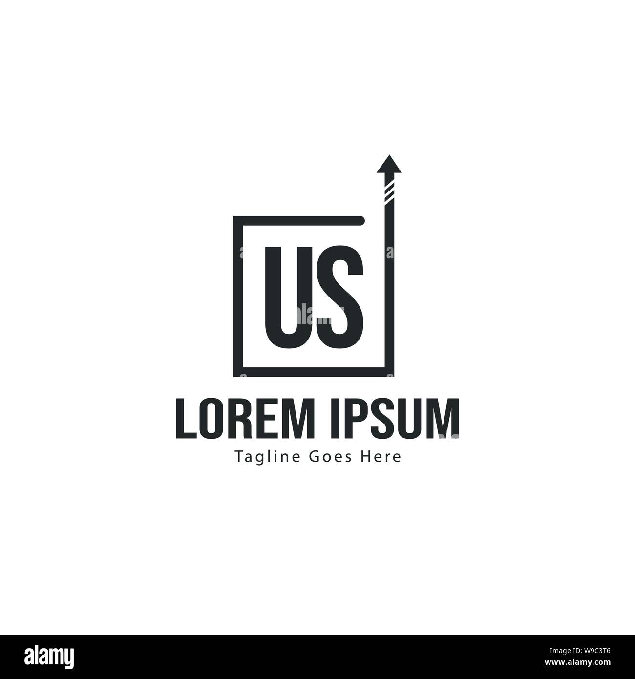 US Letter Logo Design. Creative Modern US Letters Icon Illustration ...
