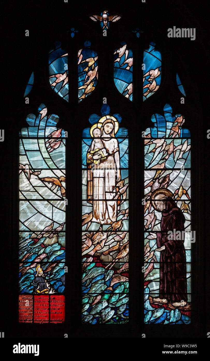 Stained glass window by William Nicholson, Mells church, Wiltshire ...