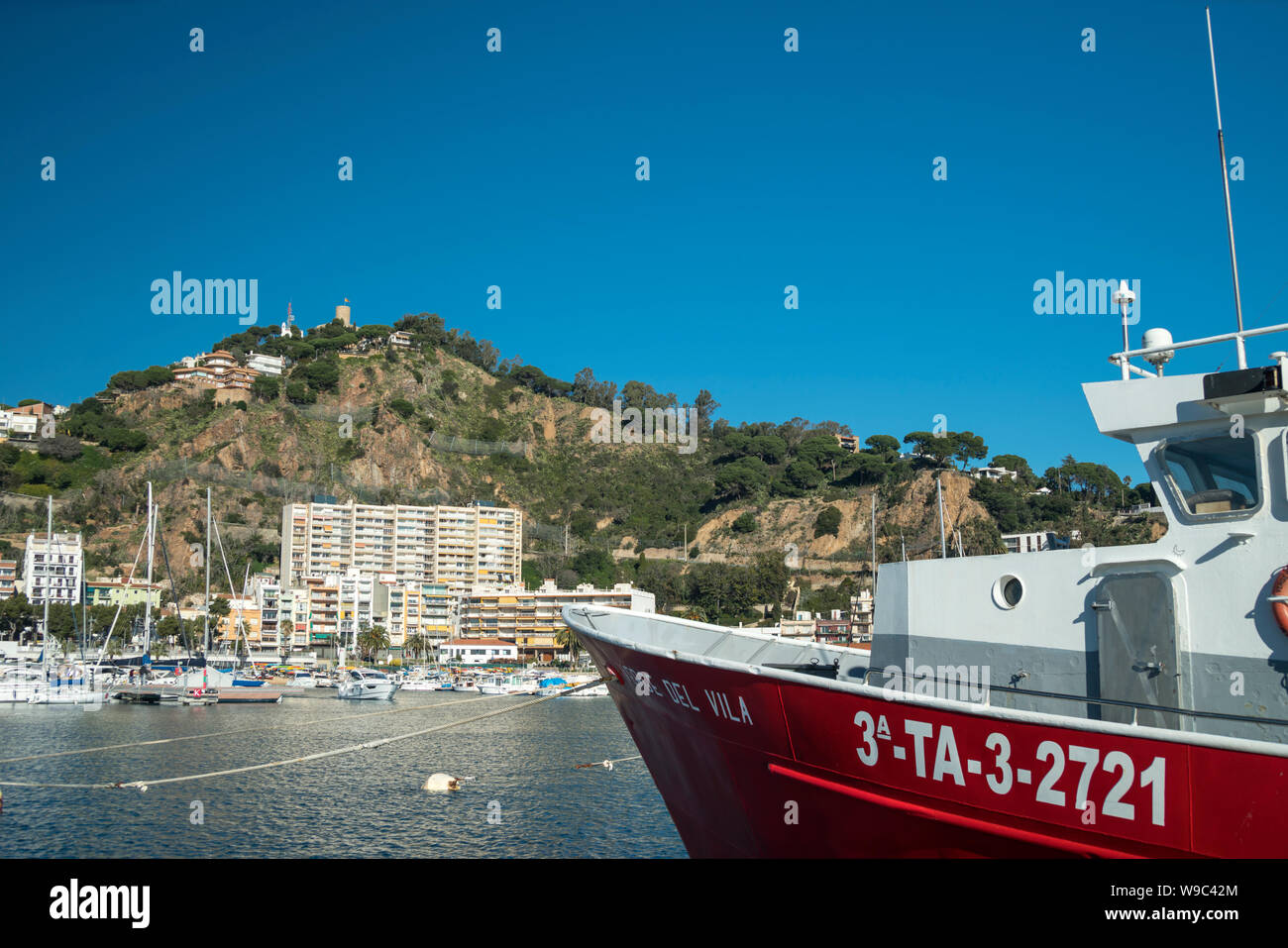 COMMERCIAL FISHING BOAT PORT OF BLANES COSTA BRAVA GERONA CATALONIA ...