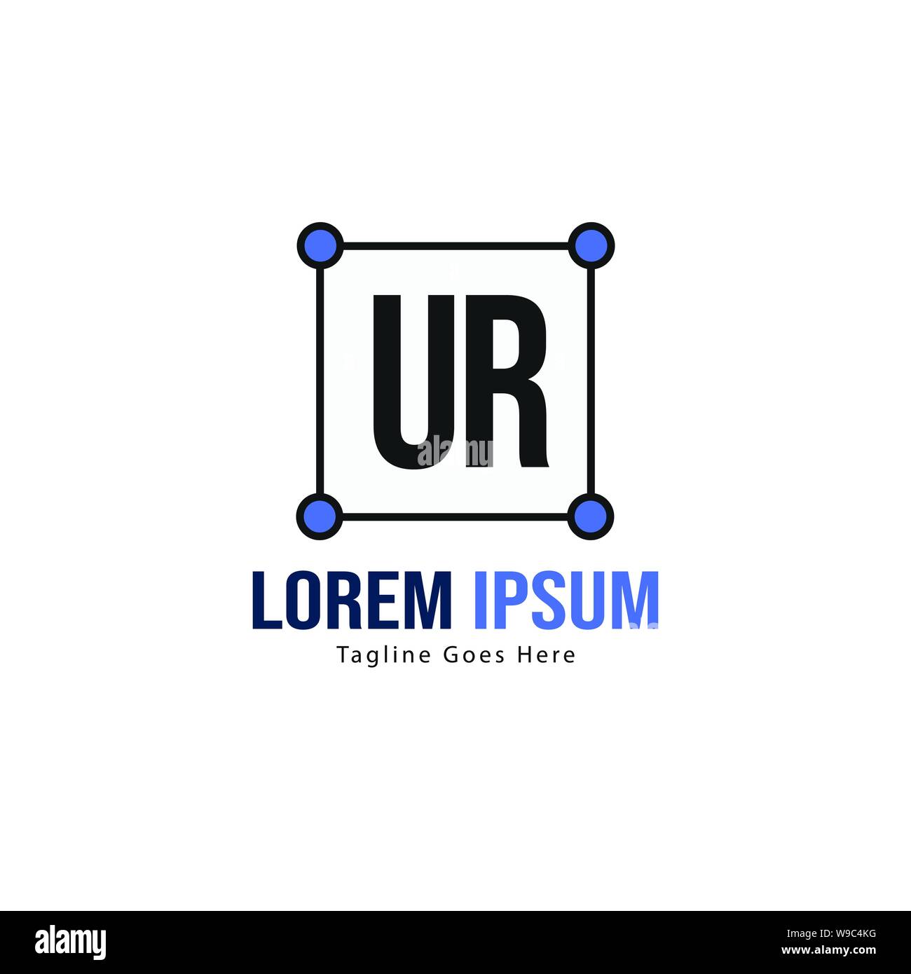 UR Letter Logo Design. Creative Modern UR Letters Icon Illustration ...