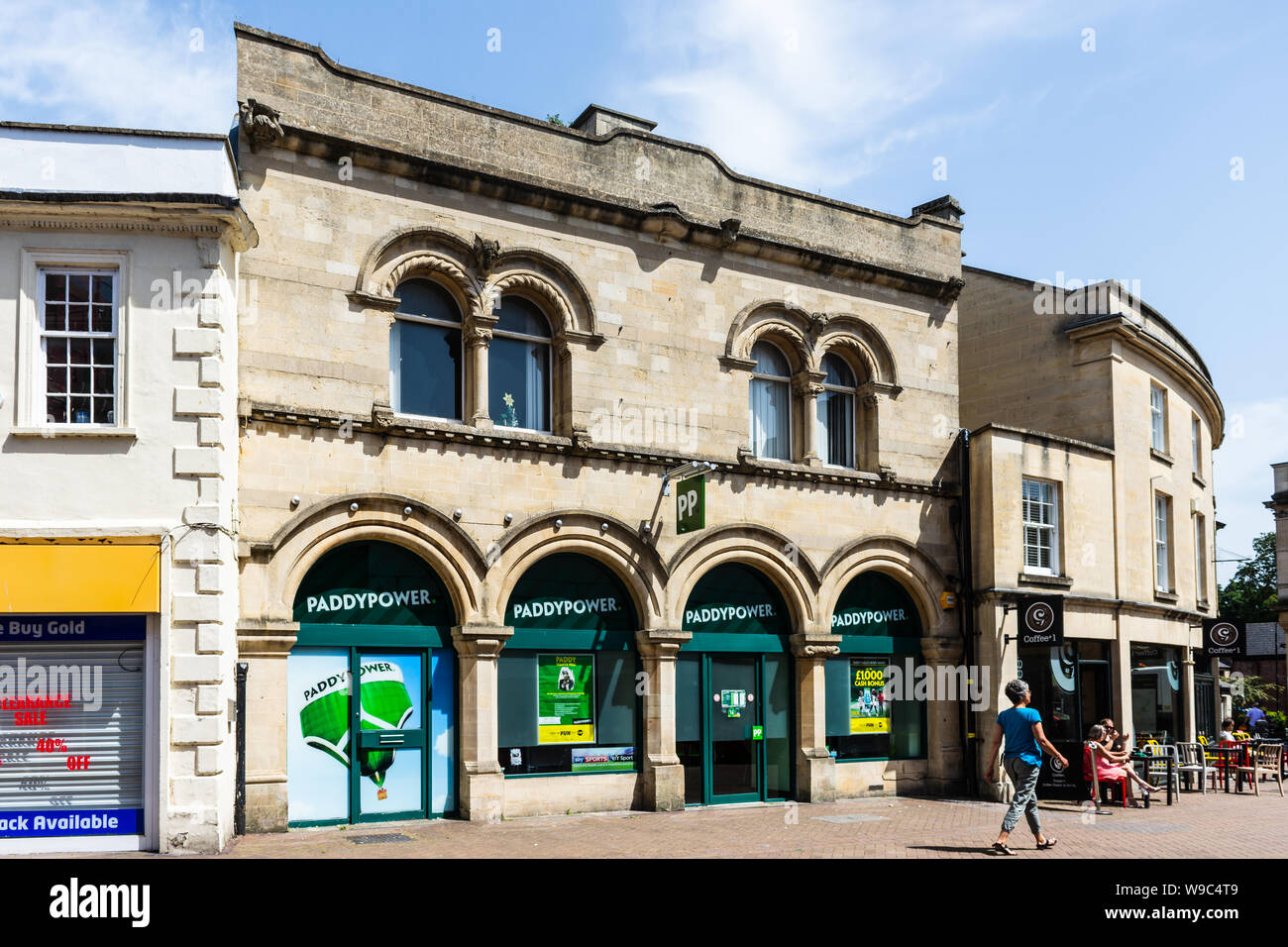 The Paddy Powers bookmaker shop in Trowbridge Wiltshire, occupying a ...