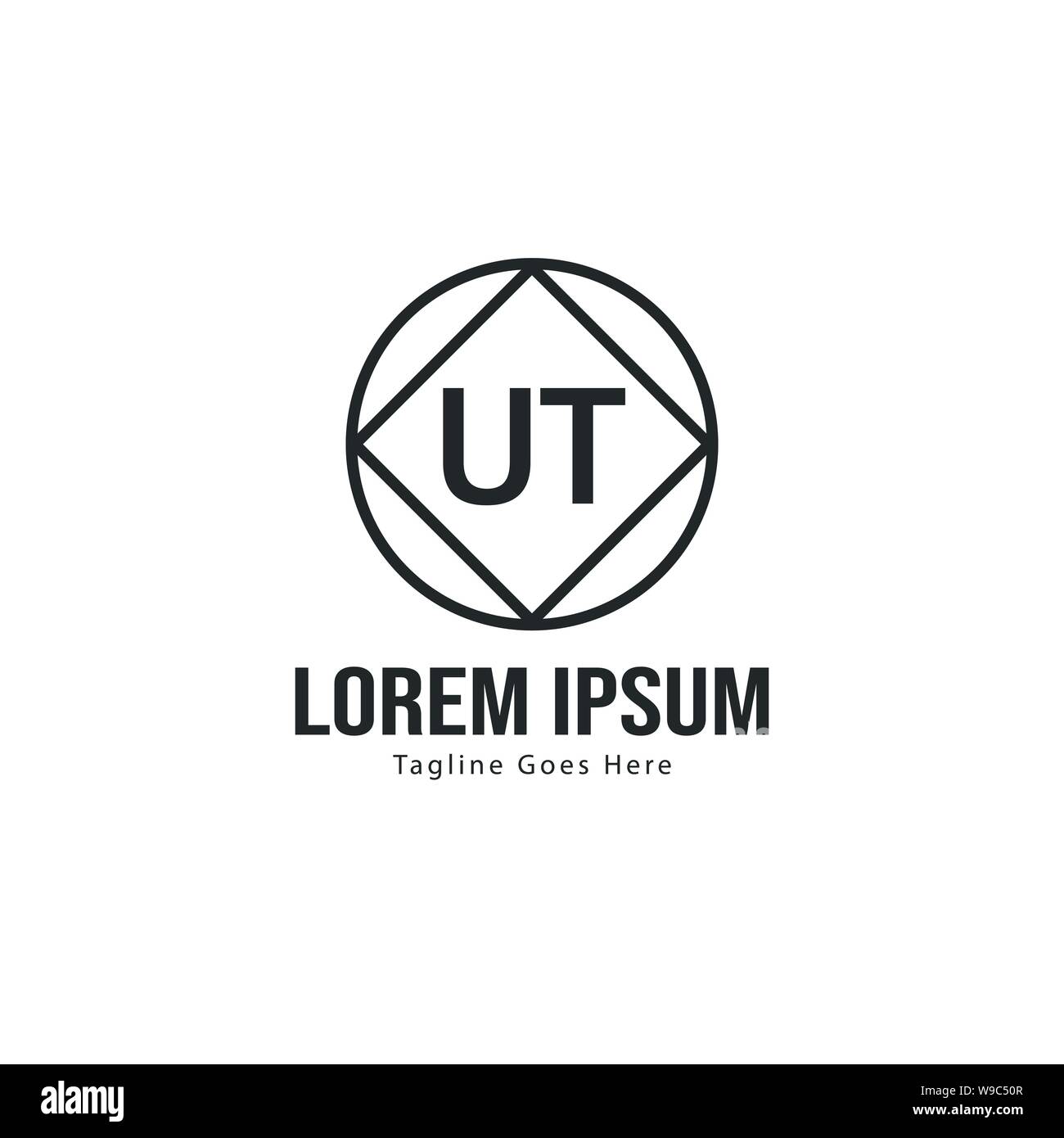 UT Letter Logo Design. Creative Modern UT Letters Icon Illustration ...
