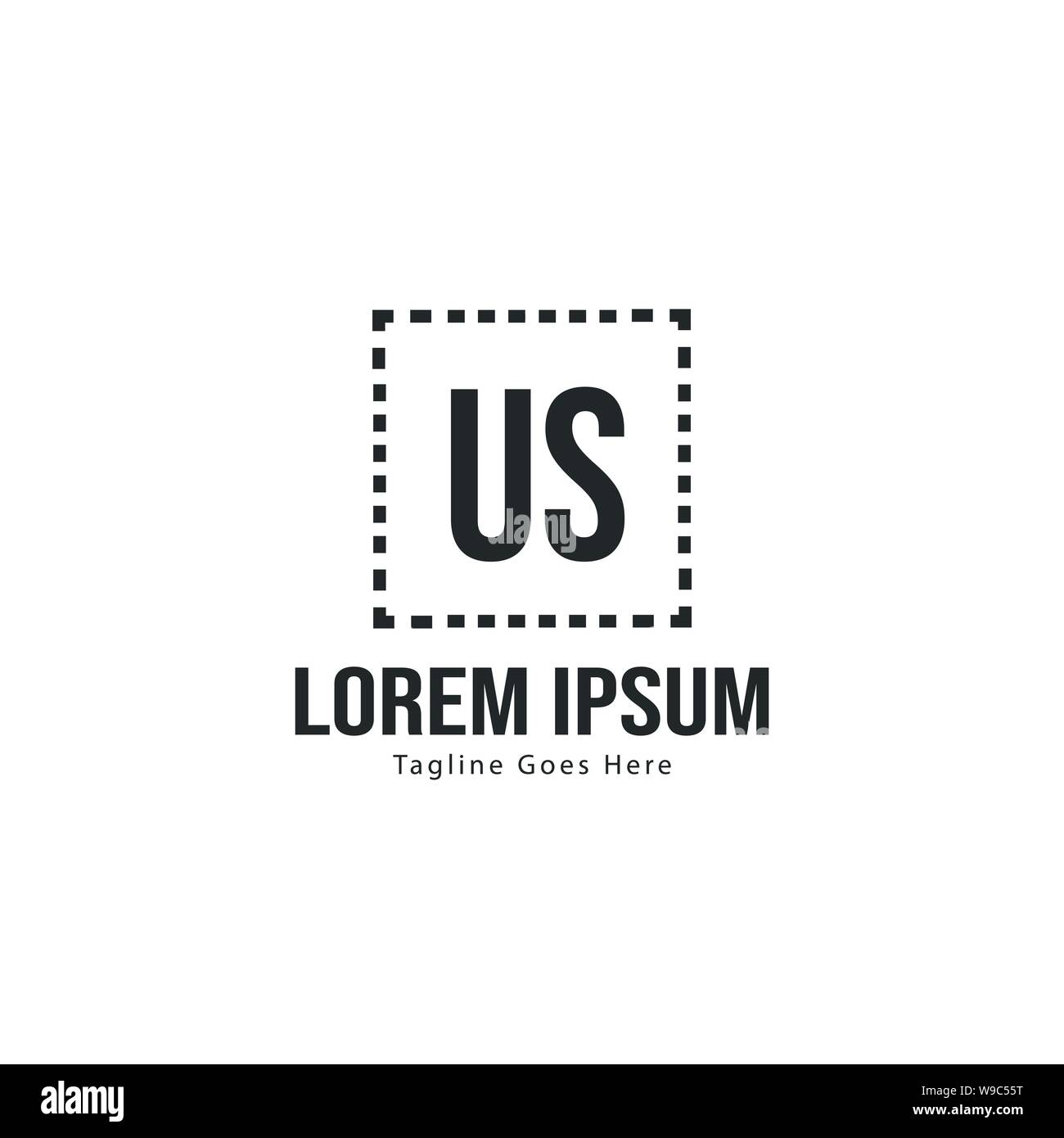 US Letter Logo Design. Creative Modern US Letters Icon Illustration ...
