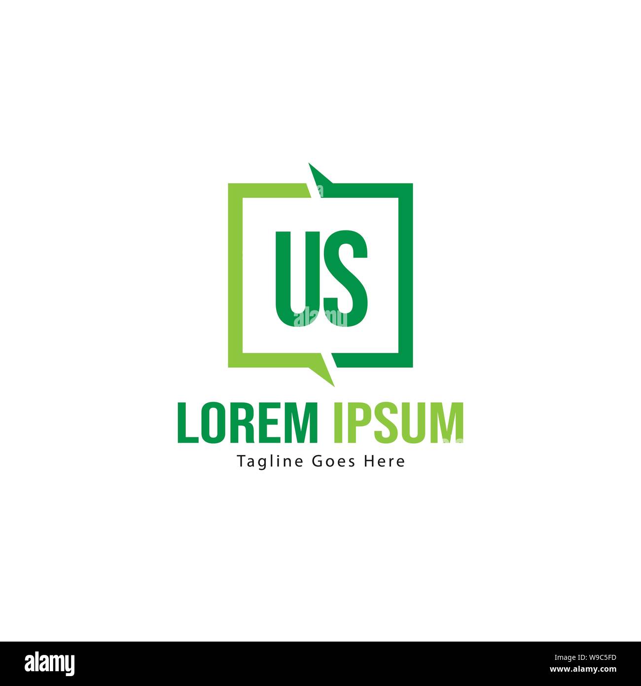 US Letter Logo Design. Creative Modern US Letters Icon Illustration ...